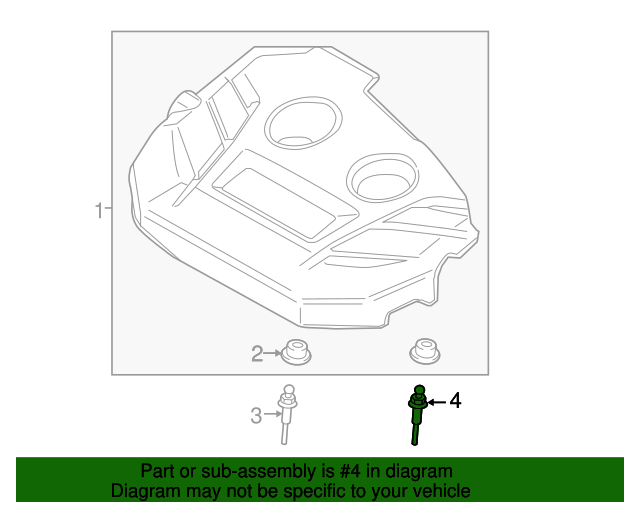 Genuine OEM Ford Part - Engine Cover Stud F2GZ-6A957-B | Genuine OEM ...