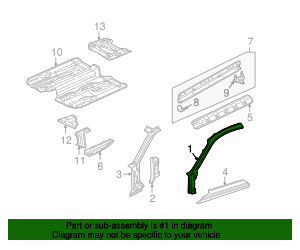 1999-2005 Porsche 911 Hinge Pillar 996-503-965-02-GRV | OEM Parts Online