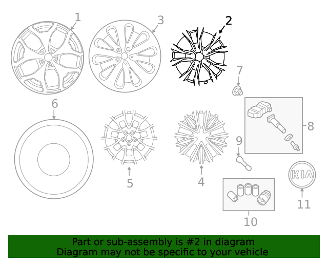52910-S9120 - Wheel, Alloy 2020-2022 Kia Telluride | Kia.Parts Store