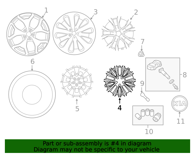 52910-S9400 - Wheel, Alloy 2020-2022 Kia Telluride | Kia.Parts Store