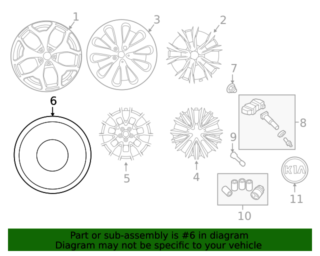 2020-2022 Kia Telluride Wheel, Alloy 52910-S9400 | OEM Parts Online