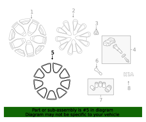 2021 Kia Telluride Wheel, Alloy 52910-S9330 | TascaParts.com