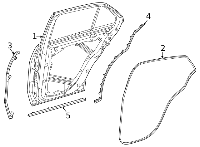 2020-2023 Mercedes-Benz Door Shell 167-730-38-01 | MB OEM Parts