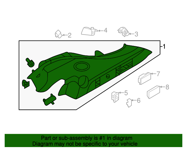 LR116164 - Upper Pillar Trim - 2018-2020 Land Rover Range Rover Velar ...