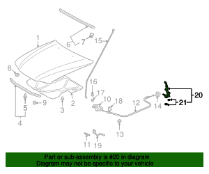 53410-12340 - Hinge - 1998-2002 Toyota Corolla | OEM Genuine Toyota Parts