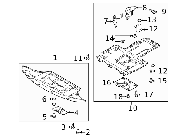2019-2020 Kia K900 Under Cover Rivet 14166-05090 | TascaParts.com