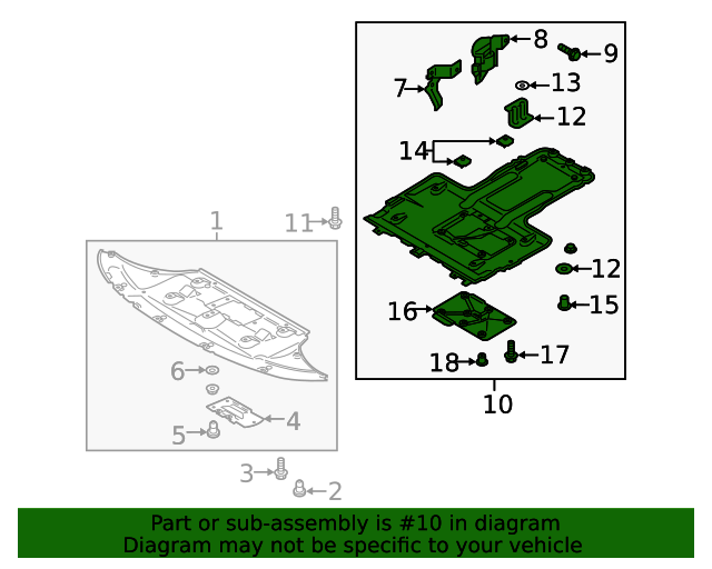 29140-J6100 - Under Cover 2019-2020 Kia K900 | Kia.Parts Store
