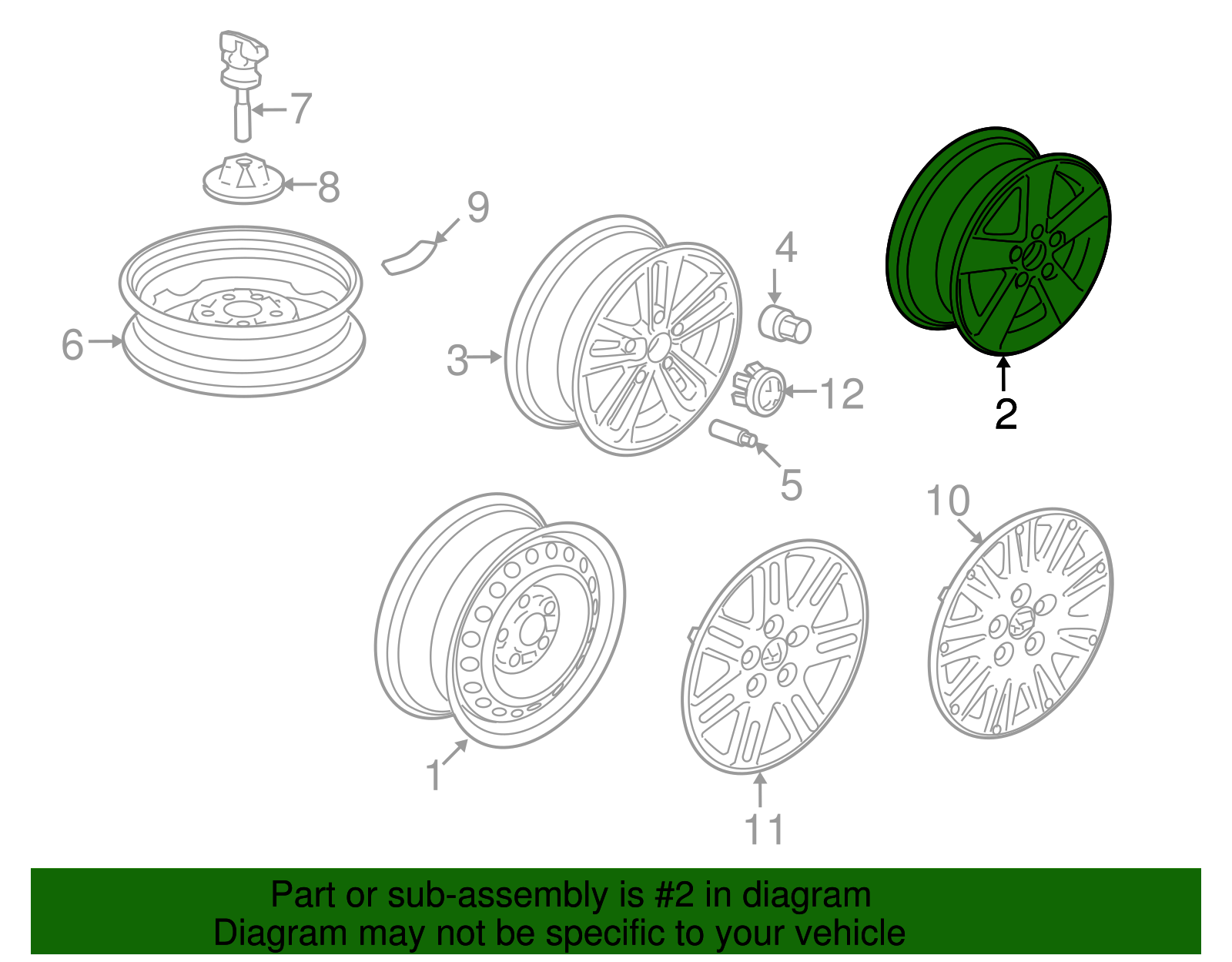 42700-SNA-A81 - Wheel, Alloy 2008-2011 Honda Civic | Honda Parts Online