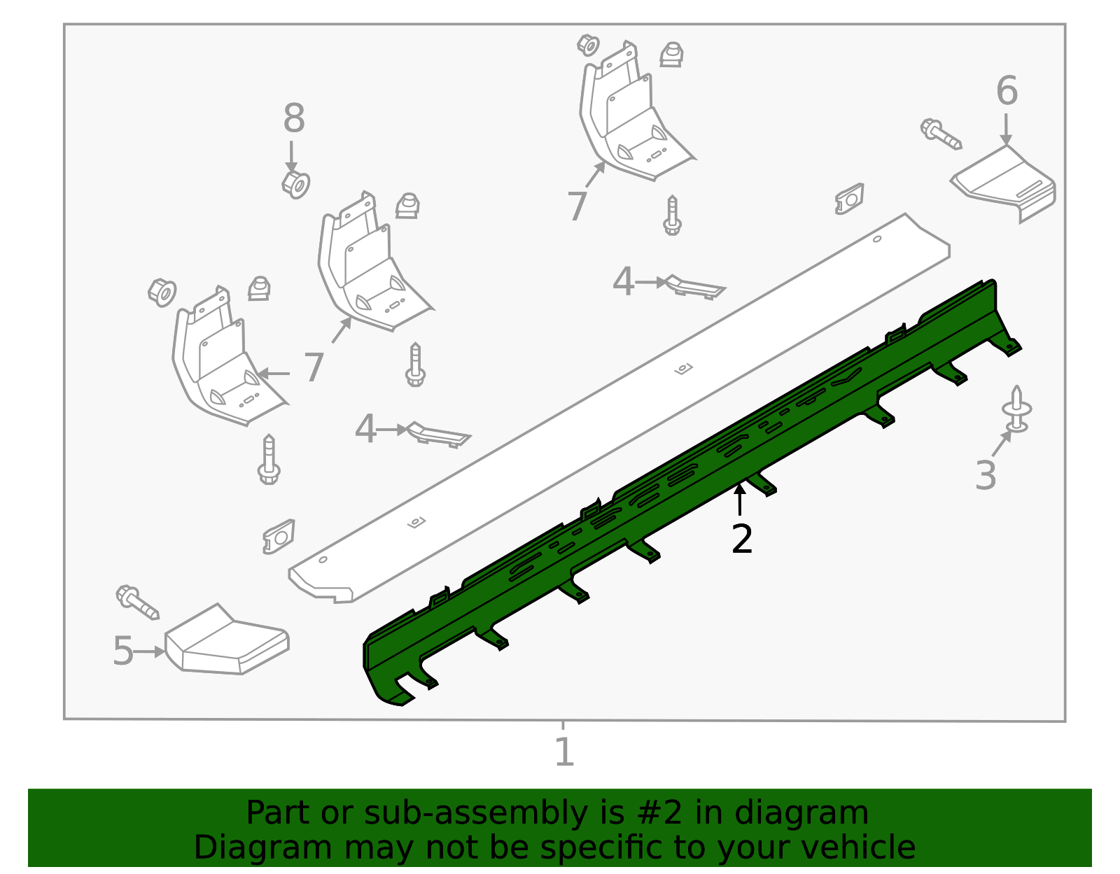 2020-2022 Ford | Running Board Reinforcement | LC3Z-16B589-AA | Walls ...