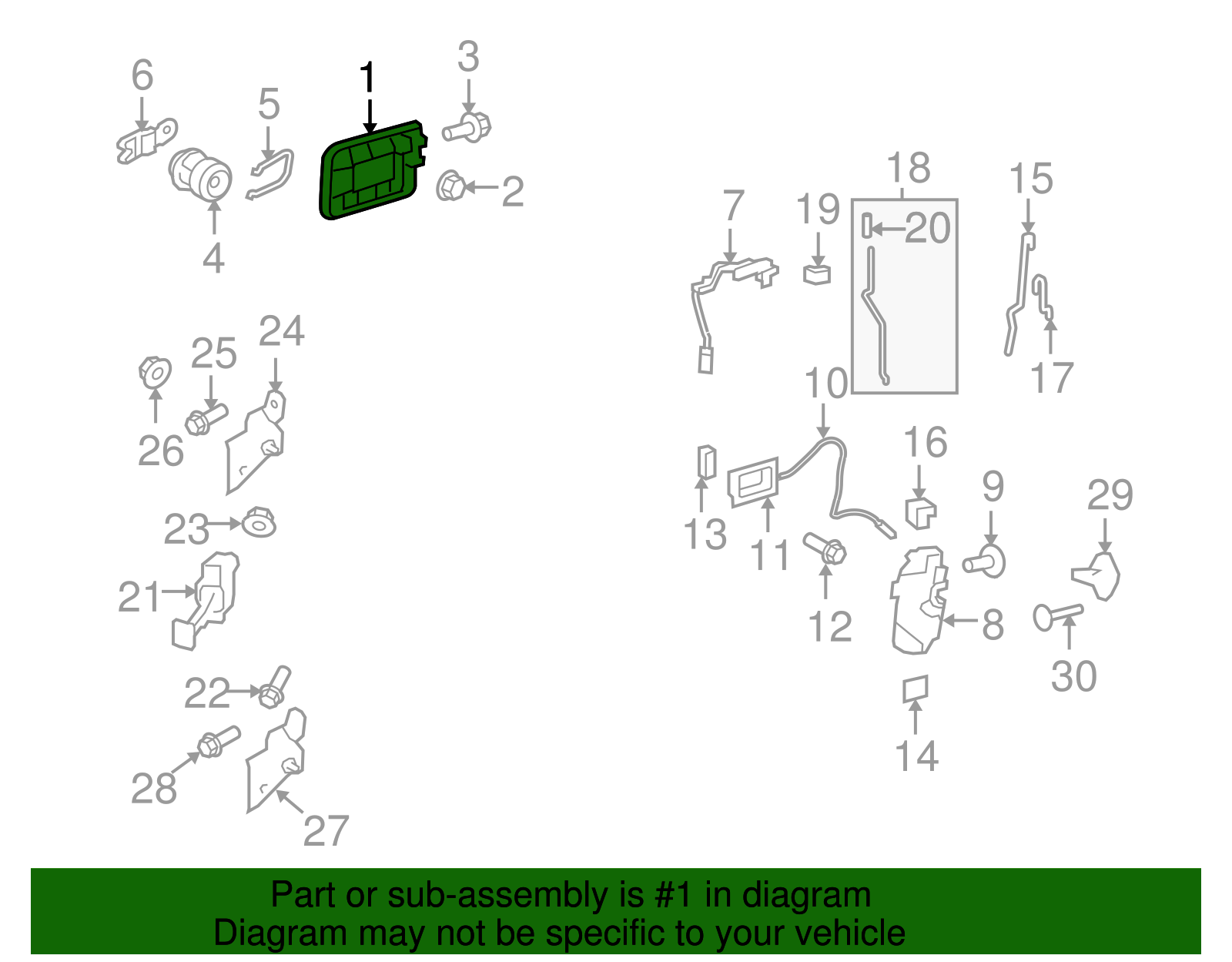 CL3Z-1522405-CB - Handle, Outside - 2009-2014 Ford F-150 | Lasco Auto Parts