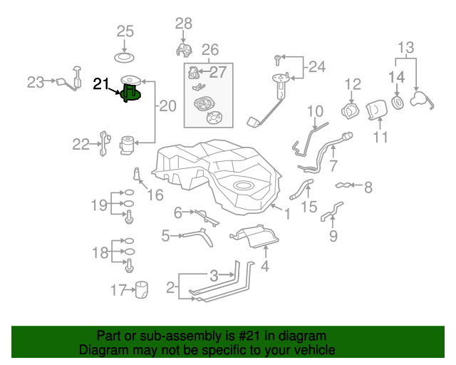 77169-53010 - Fuel Pump Tank Seal 2006-2024 Lexus | AutoNation Parts