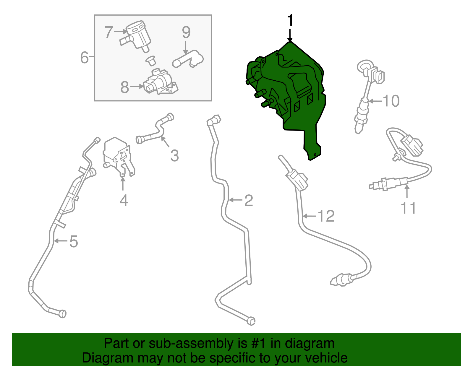 Genuine OEM Vapor Canister Part# 114123456 Fits 2018-2025 Land Rover ...