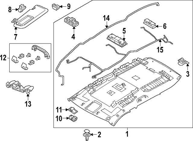 2024 Mazda CX-90 Headliner KMV6-68-03ZA-75 | TascaParts.com
