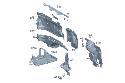 Engine Compartment Partition Wall, Wheel Well Detachable Parts for 2024 ...