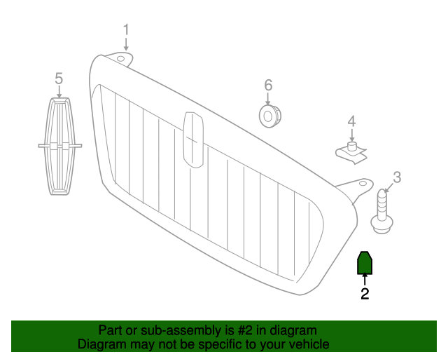 Genuine OEM Ford Part - Bumper Hood Rest 4L3Z-16758-AC | Genuine OEM ...