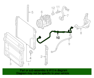 212-830-96-00 - A/C Refrigerant Liquid Hose 2013-2018 Mercedes-Benz ...