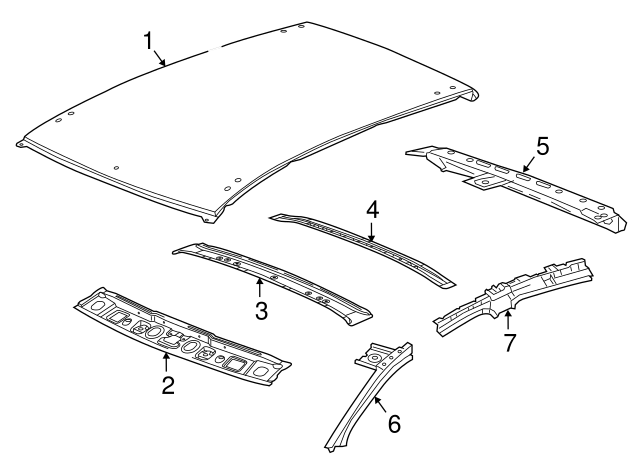 2016-2022 Chevrolet Spark Roof Front Header Panel 95242084 ...