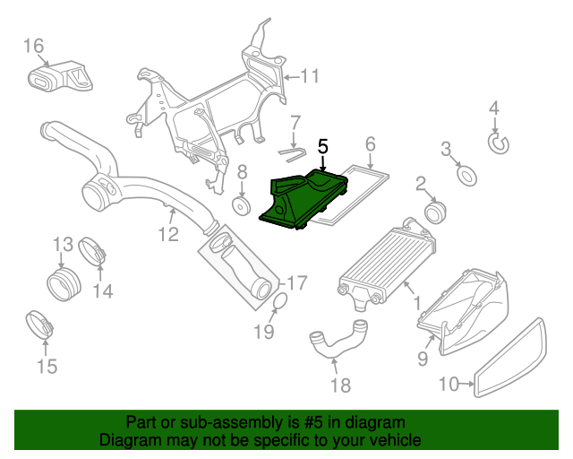 2007-2013 Porsche 911 Intake Duct 997-110-171-01 | Sunset Porsche Parts