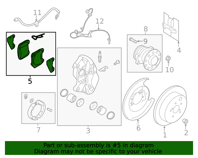 2019-2020 Toyota 86 Brake Pads Rear SU003-07219 | Toyota Parts Center