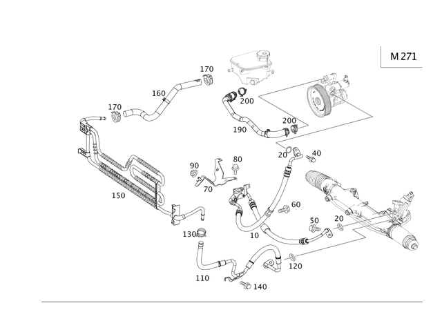 212-460-19-24 - Expansion Hose 2010-2011 Mercedes-Benz E550 | Mercedes ...