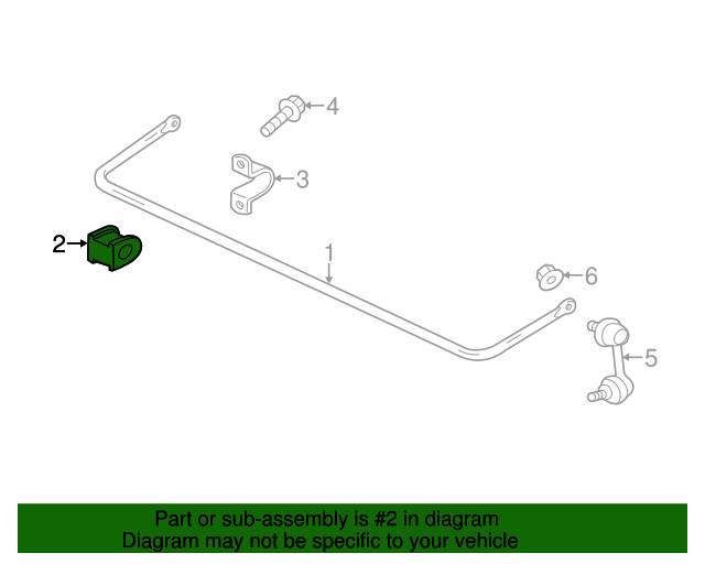 2013-2023 Mitsubishi Stabilizer Bar Bushing 4156A085 | Mitsubishi Parts ...