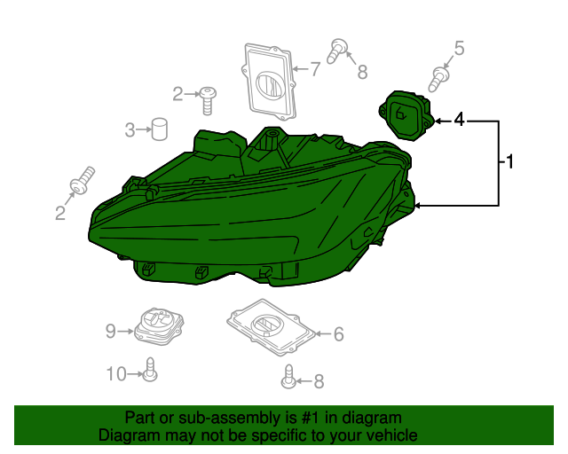 31434785 - Headlamp Assembly - 2017-2020 Volvo S90 | Volvo OEM Parts Direct
