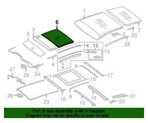 2016-2022 Mercedes-Benz Rear Glass 205-780-00-00 | MB OEM Parts