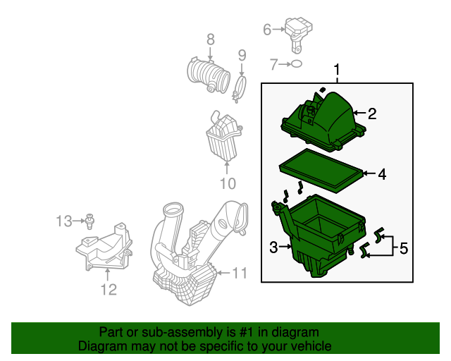 2007-2009 Mazda 3 Air Cleaner Assembly L33X-13-320C | RealMazdaParts.com