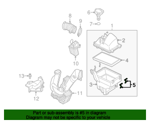 2004-2015 Mazda Air Cleaner Assembly Clip LFR5-13-Z27 | QuirkParts