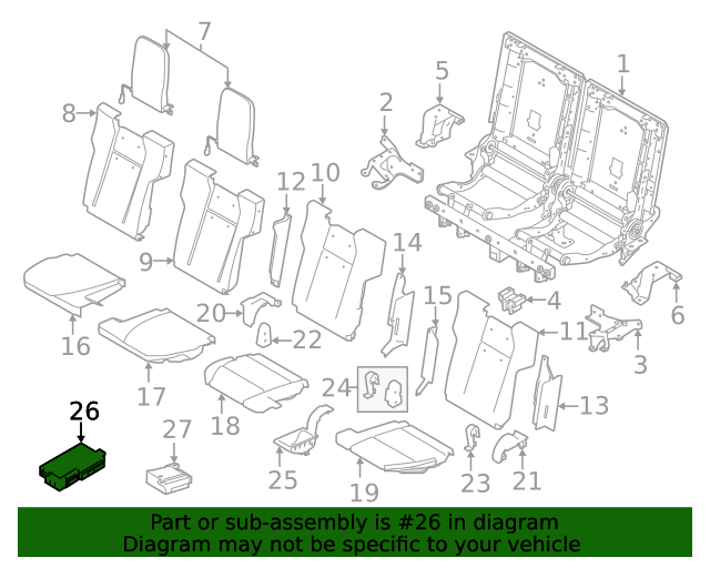 LR061884 - Power Seat Control Module - 2015-2020 Land Rover Range Rover ...