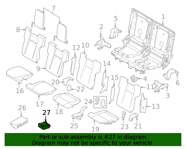 2014-2023 Land Rover Seat Heater Control Module LR070364 ...