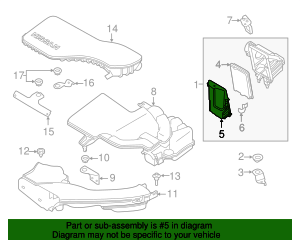 2017-2019 Nissan Rogue Sport Filter Cover 16528-4BA5A | TascaParts.com