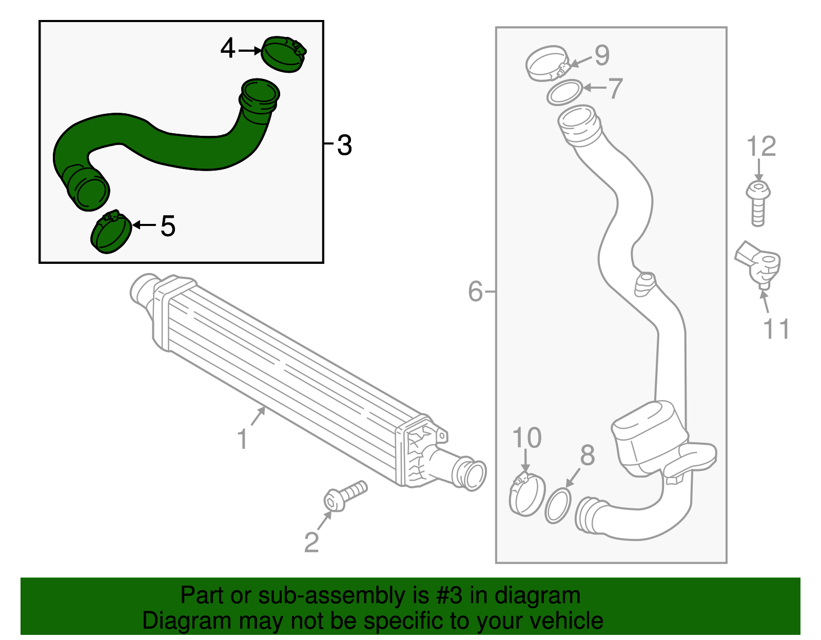 2017-2024 Audi Inter-Cooler Hose 8W0-145-738-P | Retail Performance ...