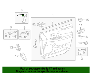 62217-13010 - Upper Center Pillar Trim Clip - 2003-2022 Toyota | OEM ...