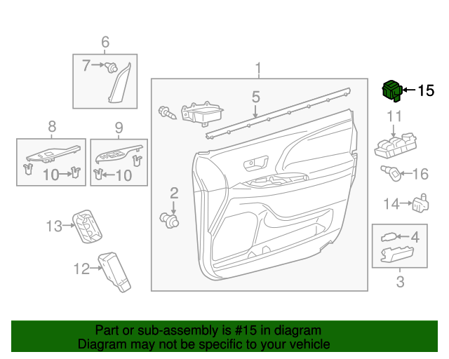 2015-2020 Toyota Sienna Mirror Switch 84872-08010 | Toyota Parts Center