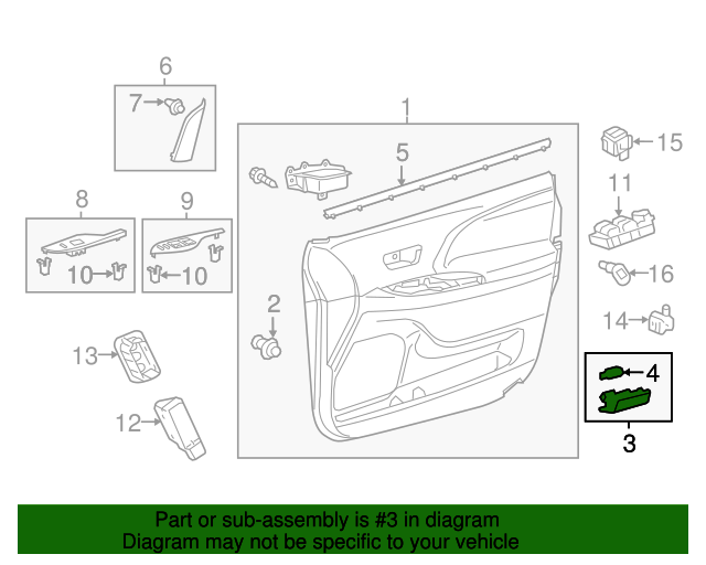 Genuine Toyota Courtesy Lamp part# 81230-48020 for 2008-2013 Toyota ...