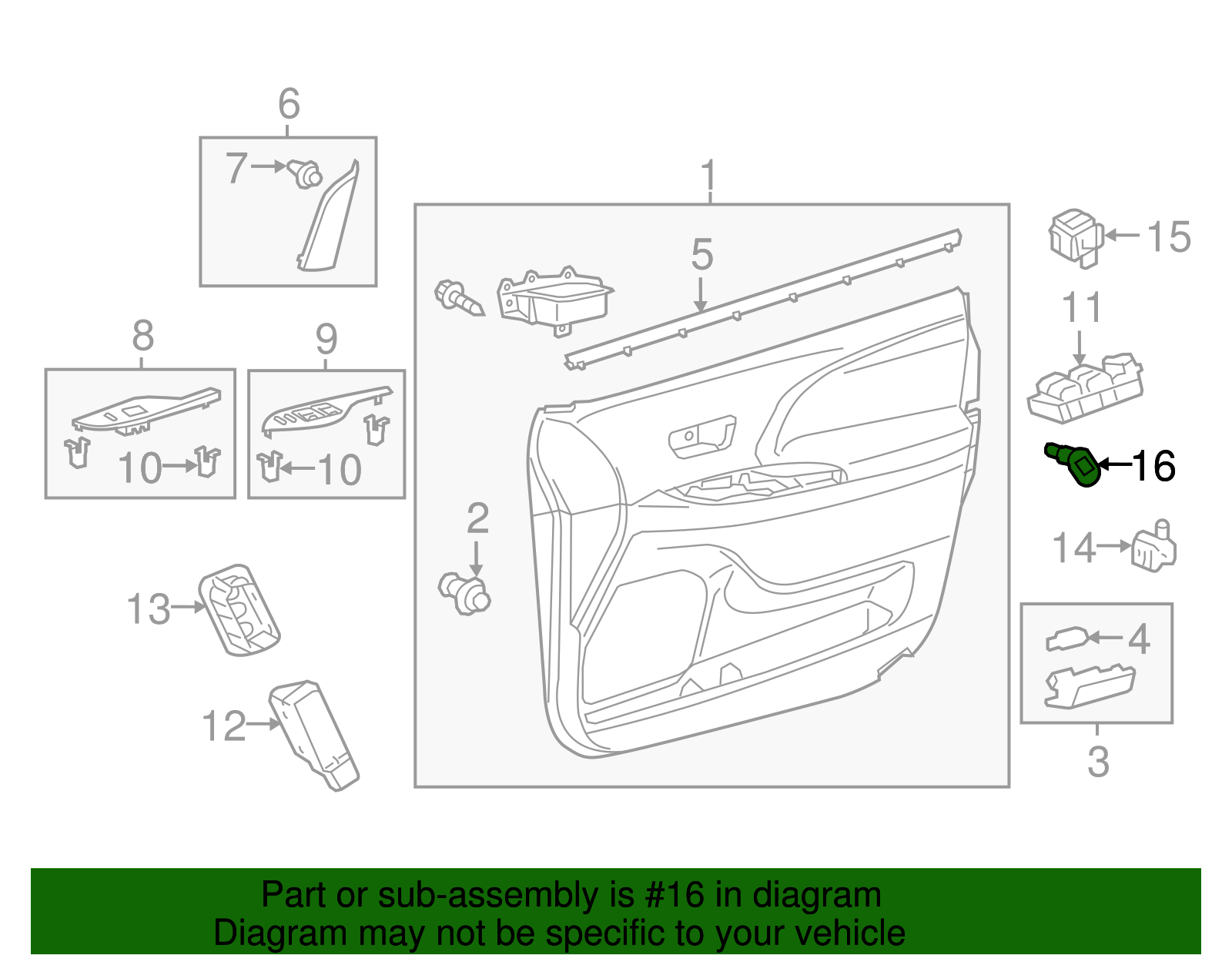 2007-2022 Toyota 2007-2022 Toyota - Door Ajar Switch 84231-0C010 ...
