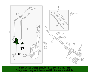 98510-2W500 - Washer Pump 2017-2024 Kia | Kia.Parts Store