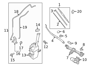 98350-S1000 - Wiper Blade - 2020-2024 Kia | Kia Auto Parts