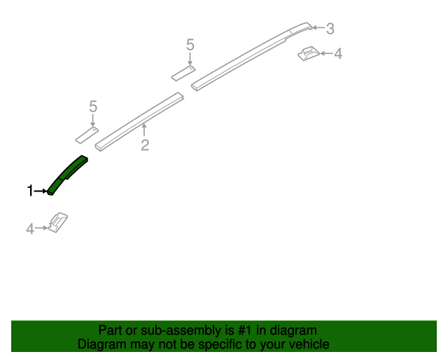 7400A755 - Drip Molding 2014-2022 Mitsubishi | Mitsubishi Direct Parts