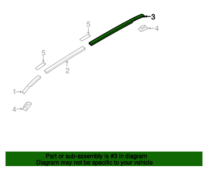 7400A757 - Molding, Drip, Rear Left-Hand 2014-2022 Mitsubishi ...