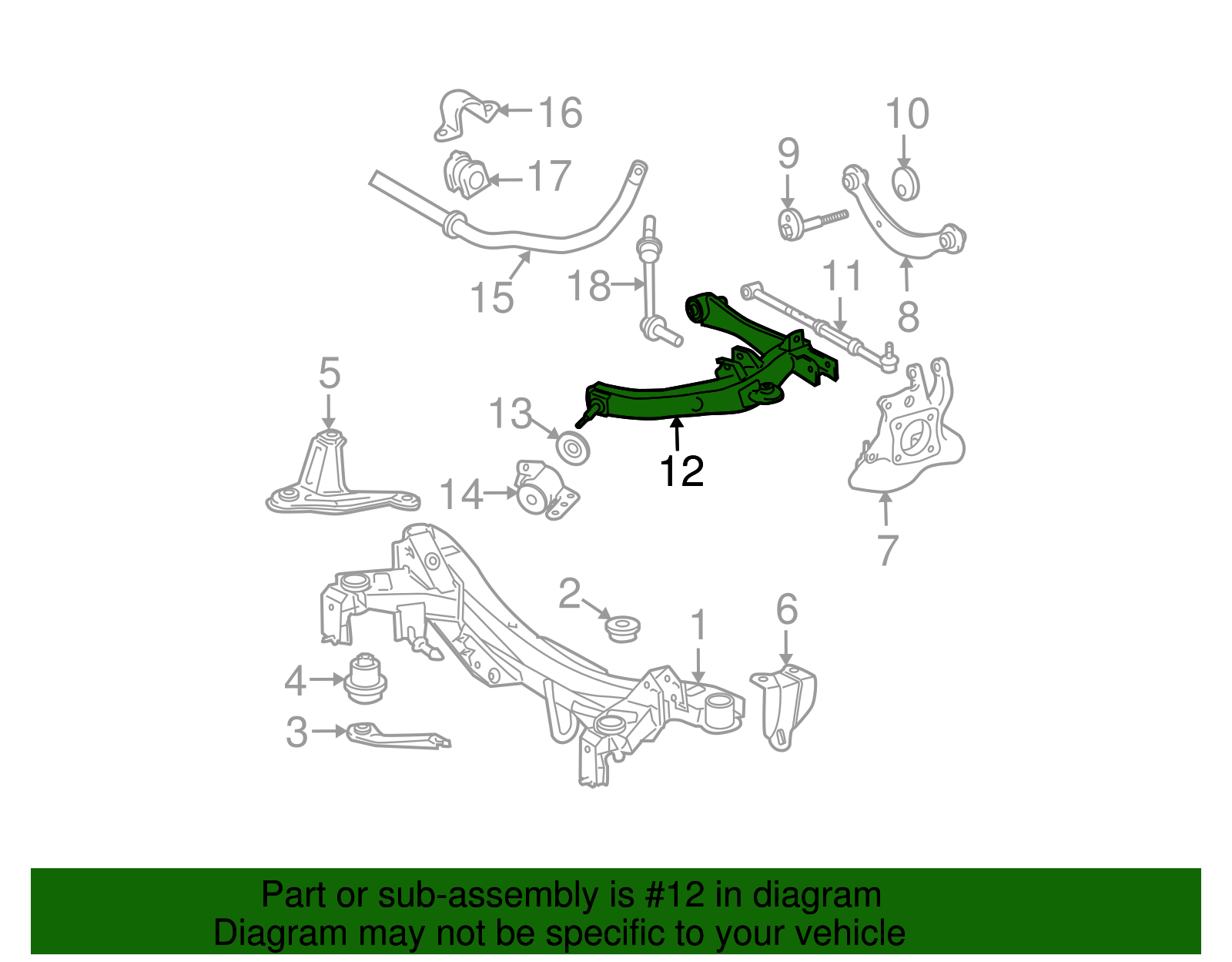 2005-2010 Scion tC Lower Control Arm 48720-21010 | Toyota Parts Center