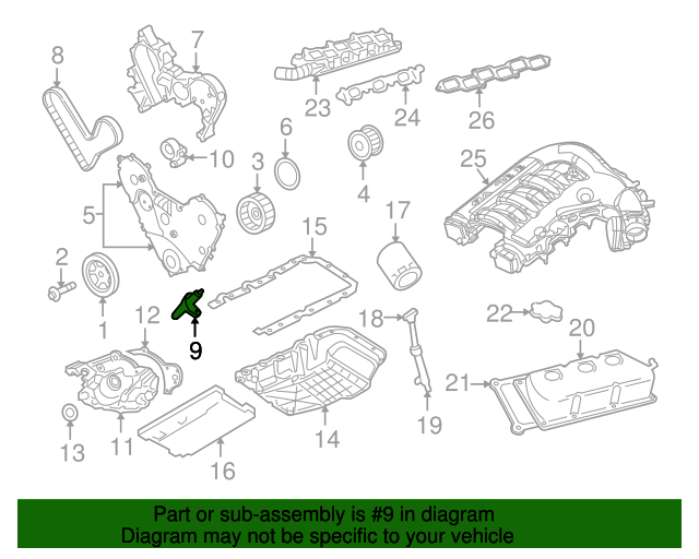 2002-2011 Mopar Tensioner 4892109AA | TascaParts.com