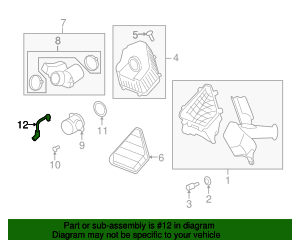 2008 Buick Enclave Positive Crankcase Ventilation (PCV) Tube 12594578 ...