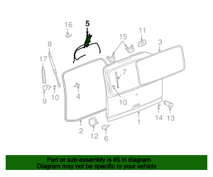 2000-2006 GM Liftgate Window Latch 15808595 | OEM Parts Online