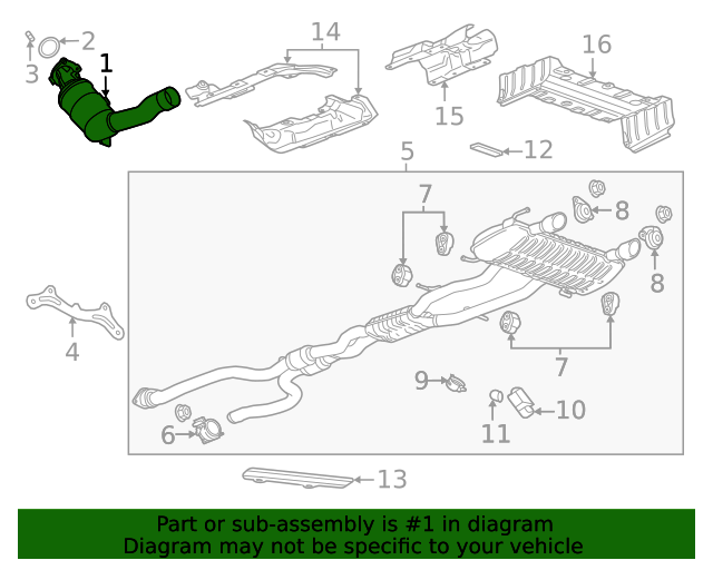 2022 Cadillac CT4 Converter 12685183 | GMPartsDirect.com