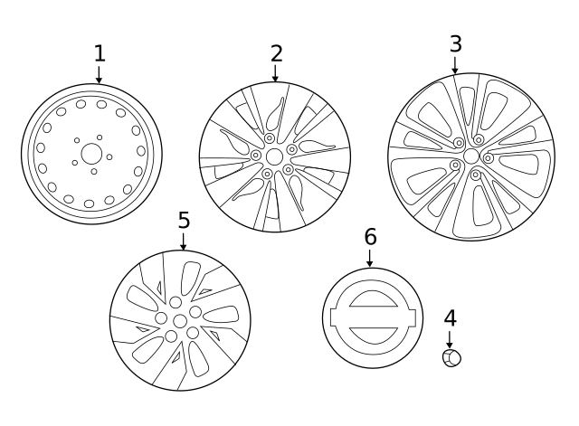 40300-6AM3A | Genuine Nissan Factory Wheel, Alloy # 40300-6AM3A ...