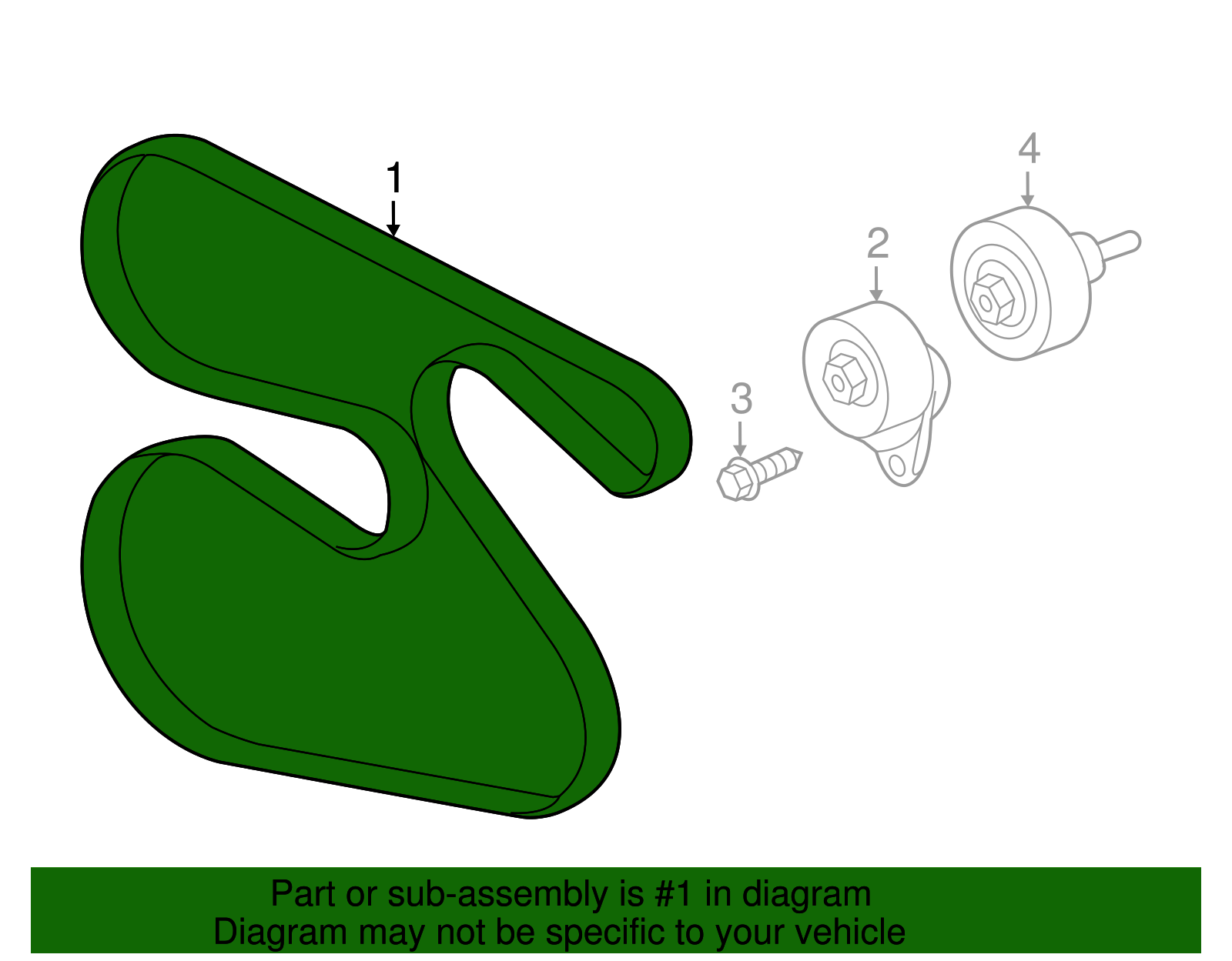 12649097 - V-Ribbed Serpentine Belt - 2017-2025 GM | OEM Parts For You