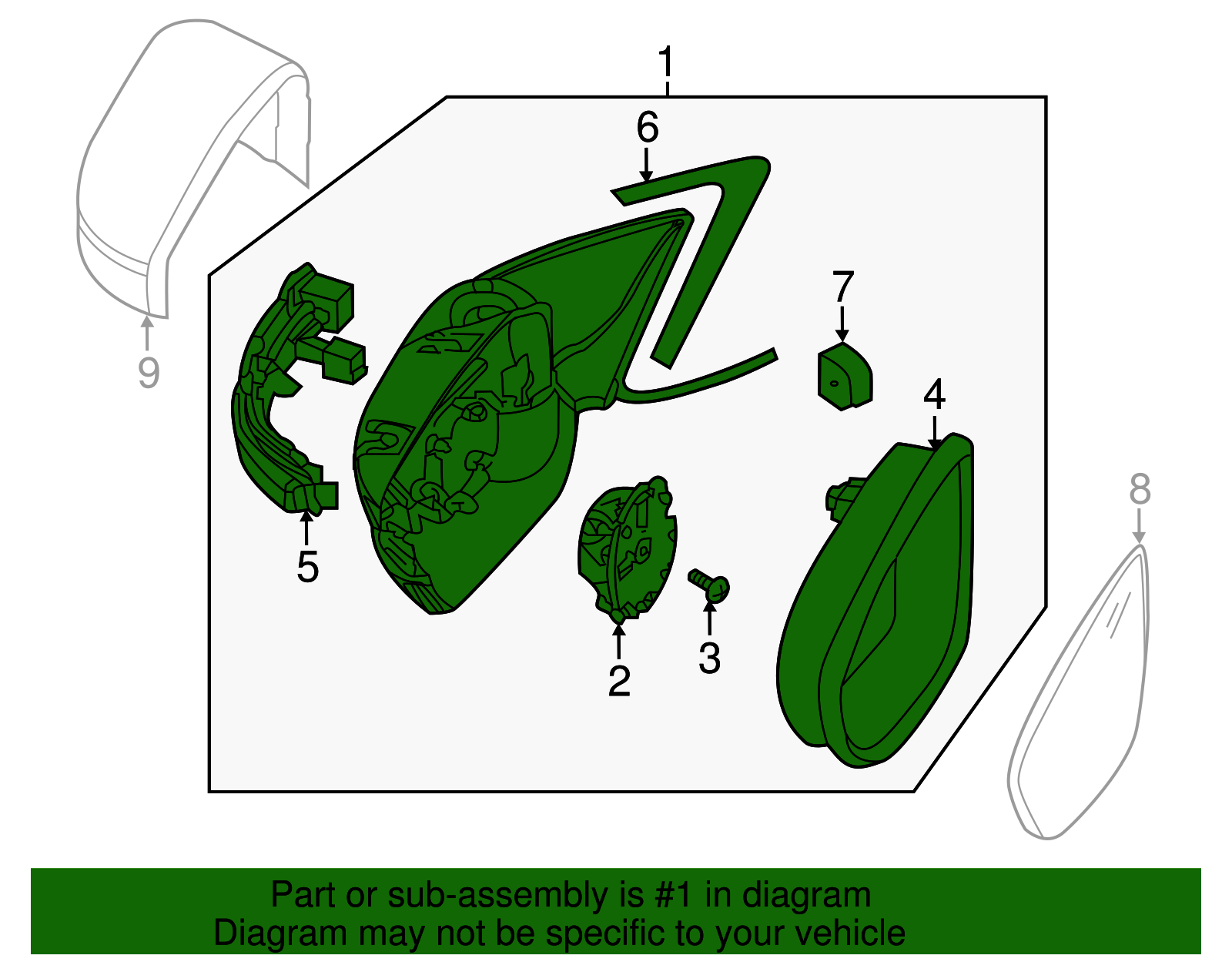 2011-2018 Volkswagen Jetta Mirror Housing 5C7-857-507-AF | OEM Parts Online
