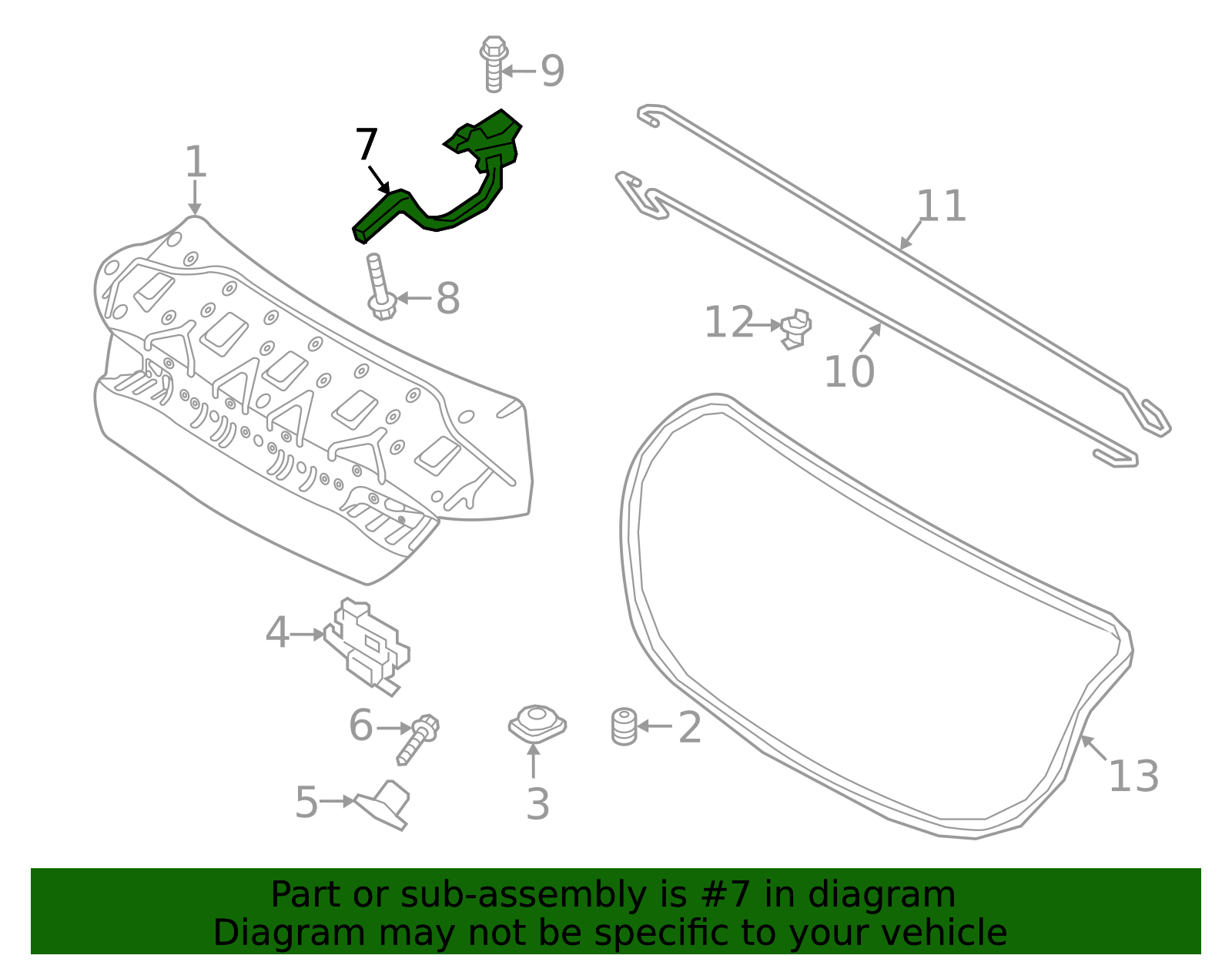 2021-2025 Hyundai Deck Lid Hinge 69920-AA000 | Hyundai Wholesale Direct